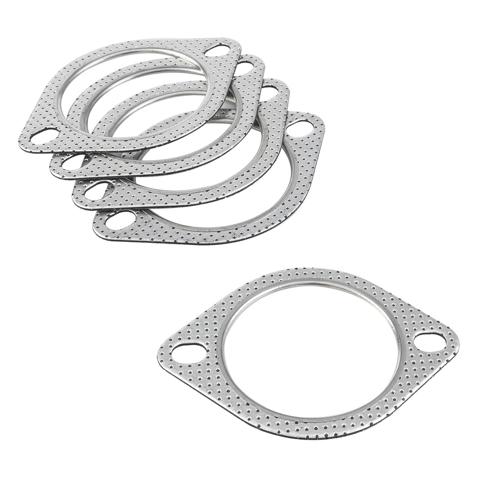 Set of 5 Exhaust Gasket 3in 2 Bolt, High Temp Exhaust Flange Gasket ...