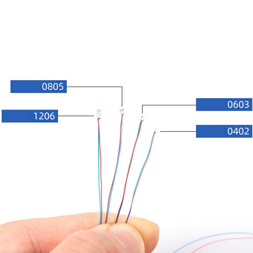 30Pcs 0402,SMD LEDs Soldered LEDs Mini Bulbs Pre Wired Lights Soldered ...