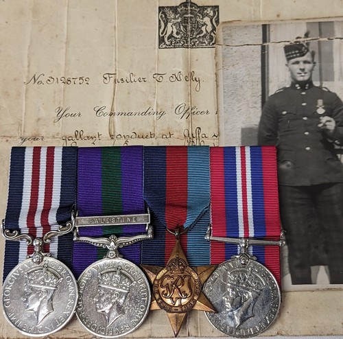 Rare pre WW2 Palestine Military Medal group & Prisoner War Royal Sctos ...