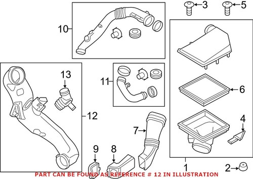 Genuine OEM Rear Engine Air Intake Hose For BMW 13717571348 | eBay