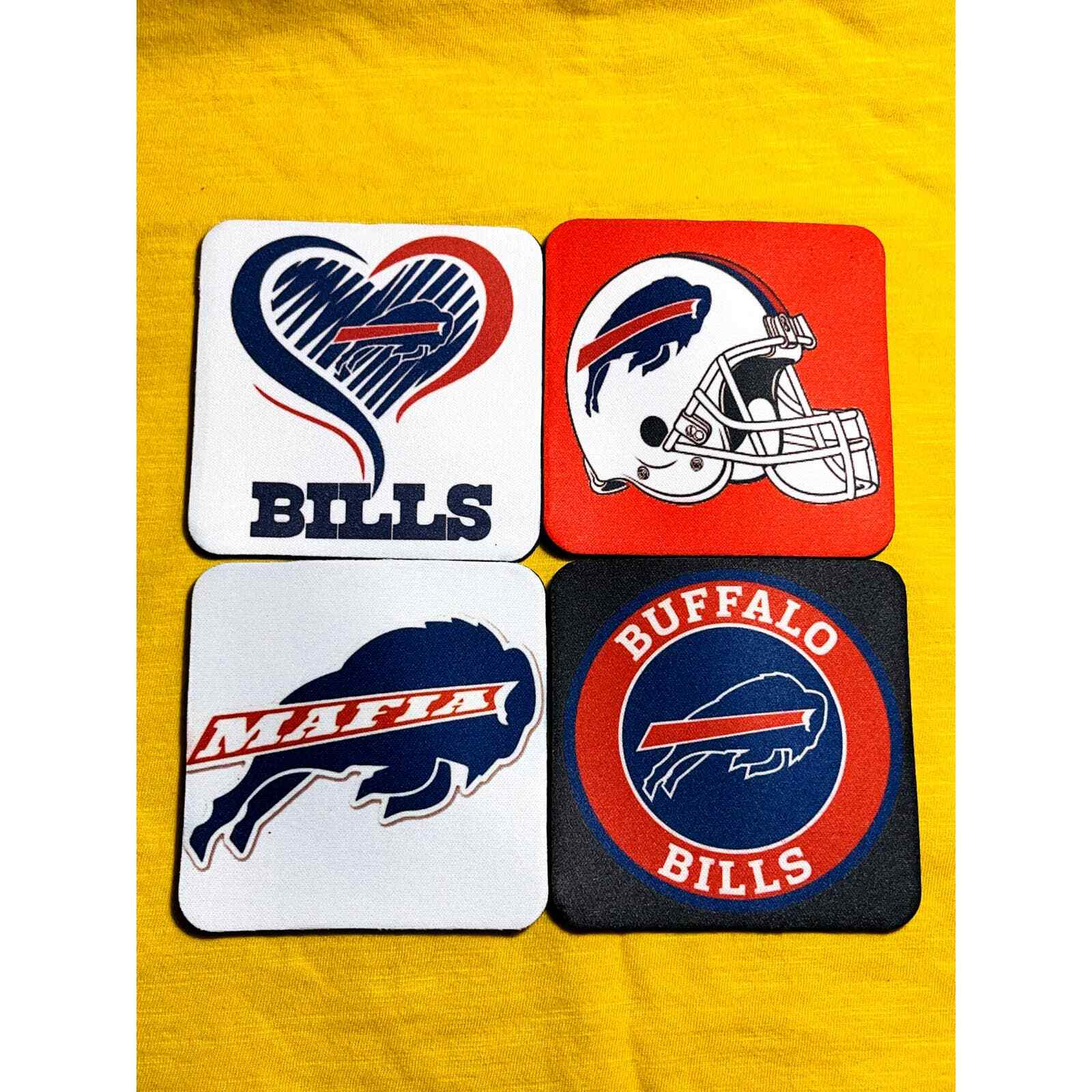 Brand New Buffalo/Bills Football Coasters High Quality Coasters (pack ...