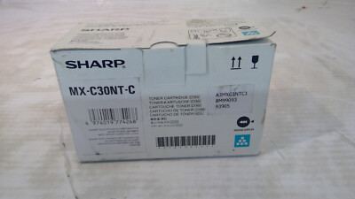 Genuine Sharp MX-C250/MX-C304WH Cyan Toner Cartridge MX-C30NTC, MX ...