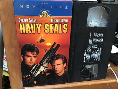 NAVY SEALS (VHS,1990) CHARLIE SHEEN, MICHAEL BIEHN SLIP SLEEVE ...