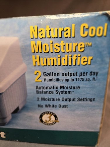 Duracraft Natural Cool Moisture Humidifier 2 gallon output per day ...