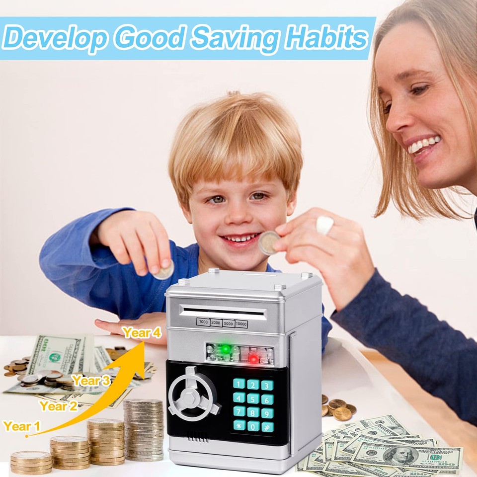 Refasy Electronic Piggy Bank Money Safe Password Money Box for Kids ...