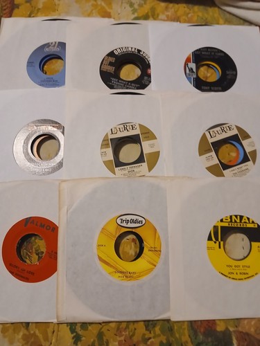45 RECORD LOT X 37 VARIOUS ARTIST'S DOO WOP ROCK N ROLL R&B SEE LISTING ...