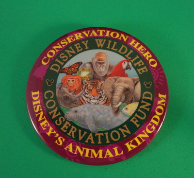 Disney Wildlife Conservation Fund - Conservation HERO - Pin-On Button ...
