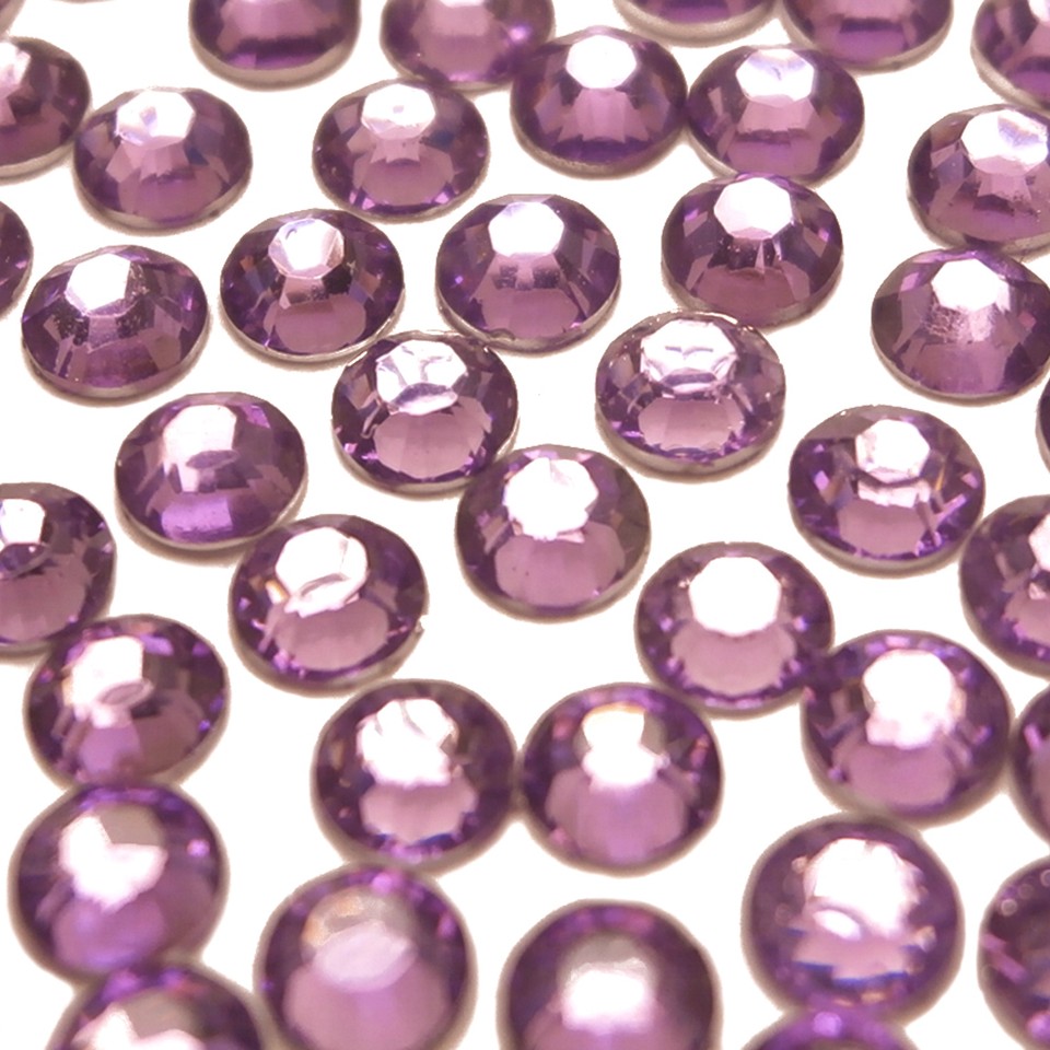 1000 Flat Back Acrylic Rhinestones 3mm 4mm Gems Diamante for Craft UK ...
