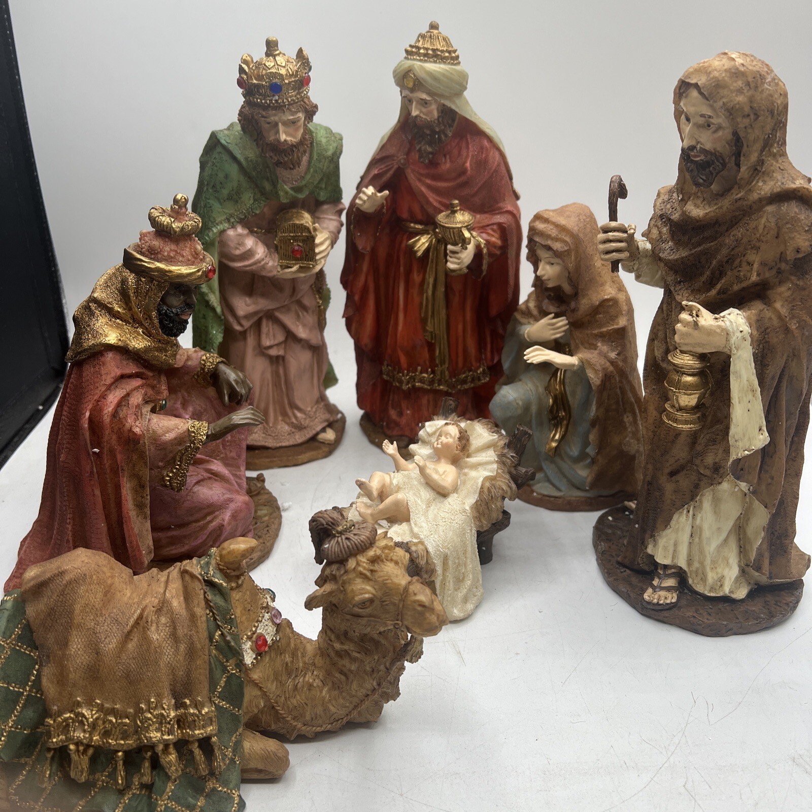 Raz Imports Christmas Nativity Scene Figurines 7 Piece Resin Camel ...