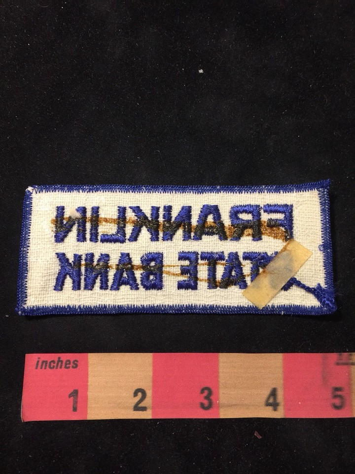 Vtg Banking / Finance FRANKLIN STATE BANK Advertising Patch 88NI | eBay