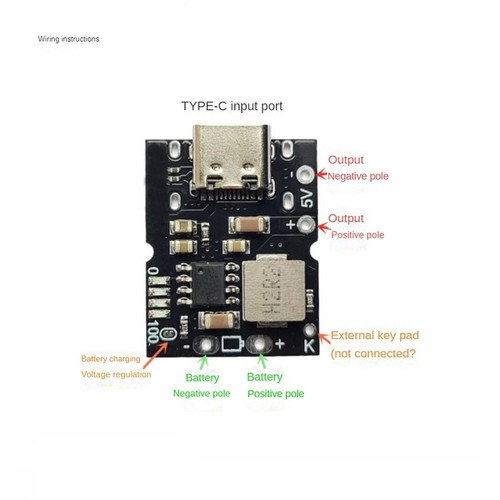 Type-C USB 5V 2A Boost Converter Step- Module Lithium Battery Charging 3147 | eBay