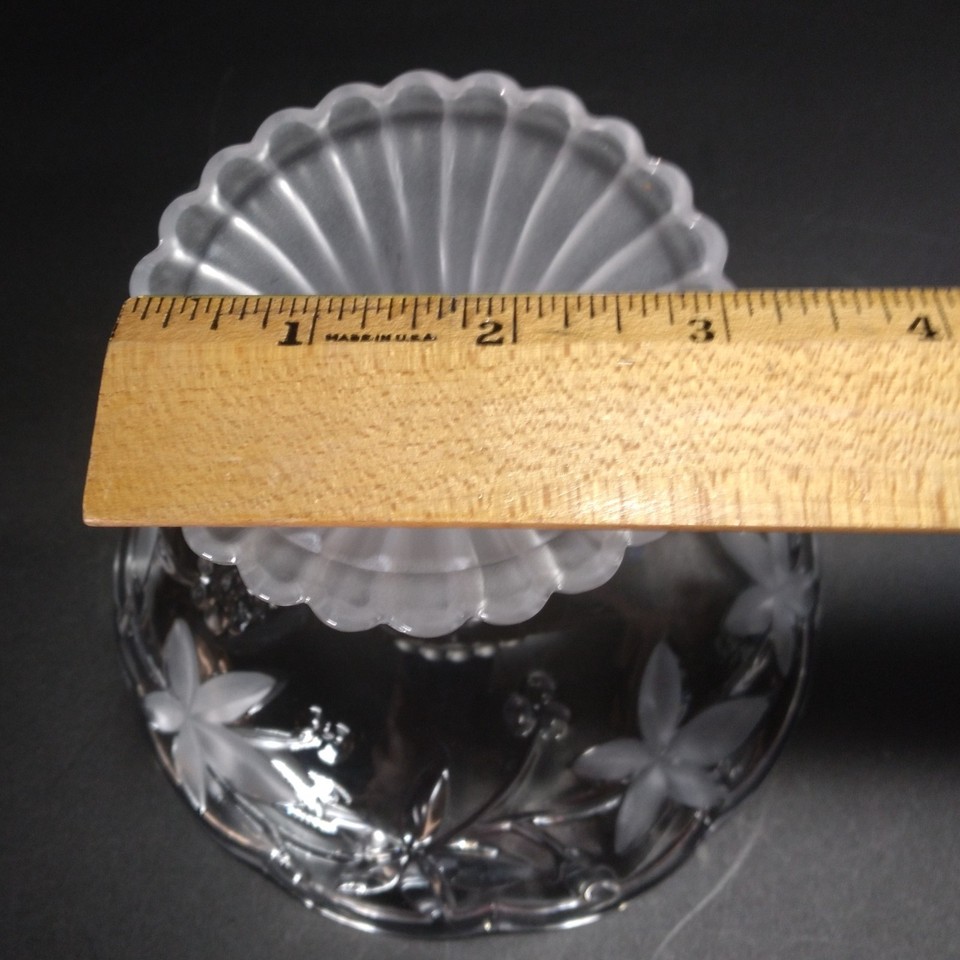 Mikasa Garden Terrace Glass Bowl or Candy Dish Frosted Foot and Berry ...