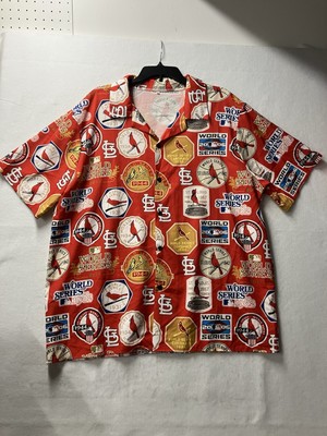 St Louis Cardinals Shirt Size 3XL Red Hawaiian World Series All Over ...
