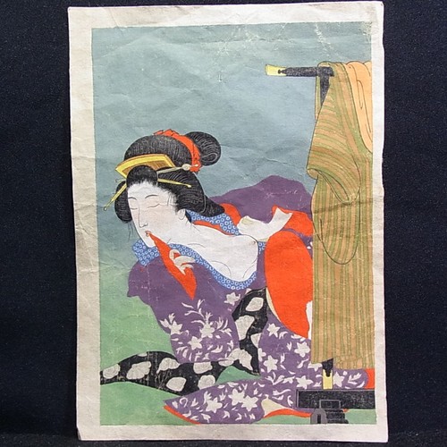Antique Ca.1920 Woodblock Print/Erotic Bijin-ga/Ukiyo-e/#1G155c | eBay