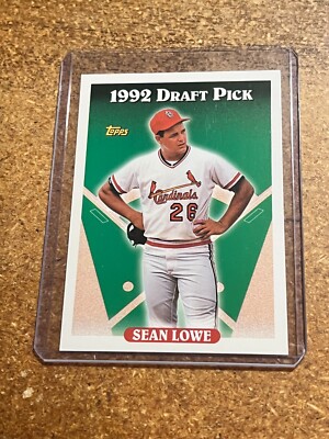 1993 Topps Baseball # 191 1992 Draft Pick Sean Lowe RC | eBay