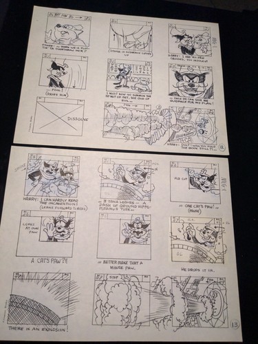 Mighty mouse Animation Cel Storyboard Lot Vintage Cartoons BAKSHI ...