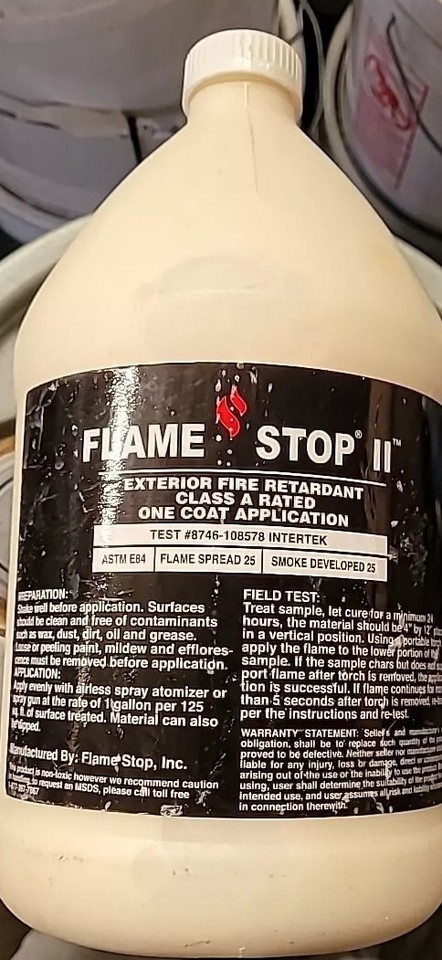 FLAME STOP II EXTERIOR FIRE RETARDANT 1 Gallon | eBay