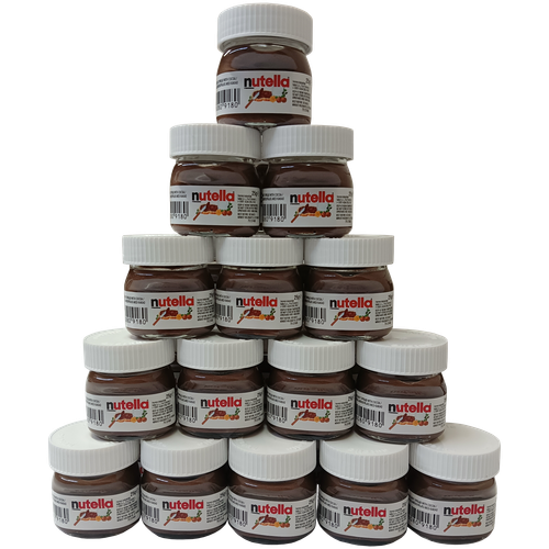 Nutella Spread Hazelnut 25g Individual Mini Glass Jars Chocolate Nougat ...