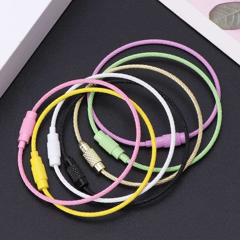Full Color Stainless Steel Wire Keychain Cable for Key Chain Outdoor | eBay