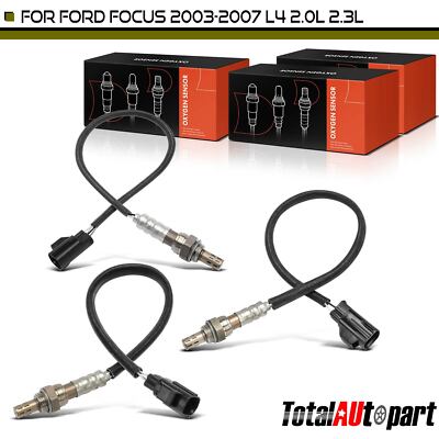 Set of 3 Oxygen Sensor for Ford Focus 2003-2007 Center Up & Downstream ...