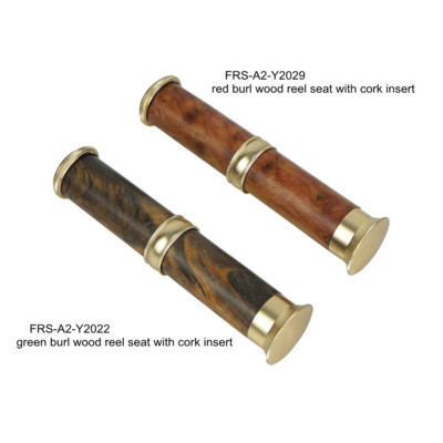 River Runs Classic Design Nature Burl Wood Fly Rod Reel Seat with cork ...