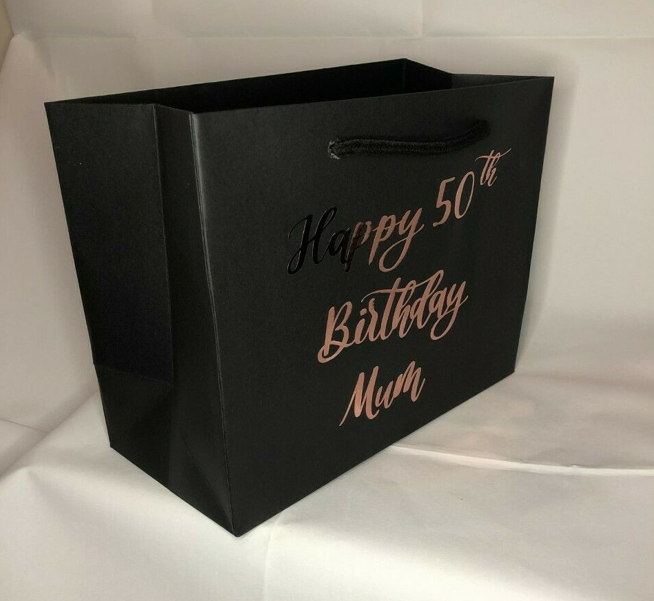 Personalised Gift Bag Age Birthday 16th 18th 21st 30th 40th 50th Any ...