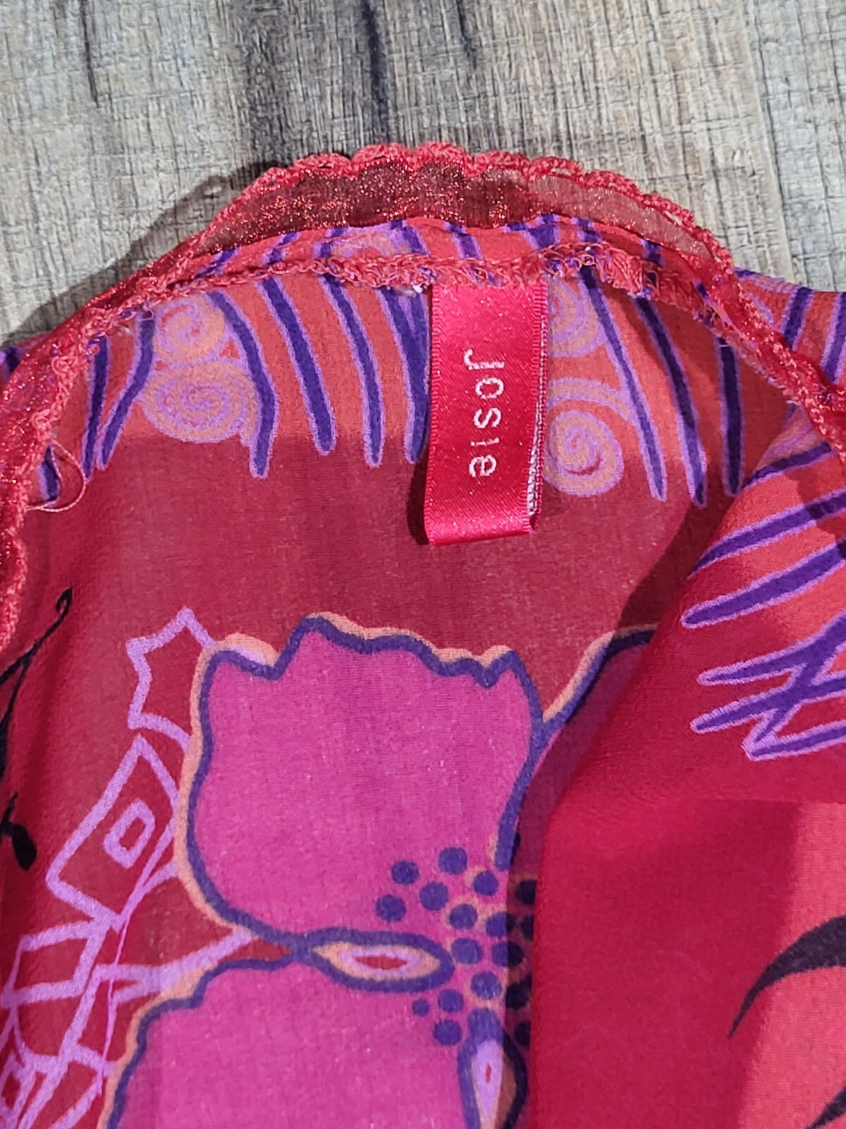 Natori Asian Short Silky Kimono Robe Belted Size Large - Gem