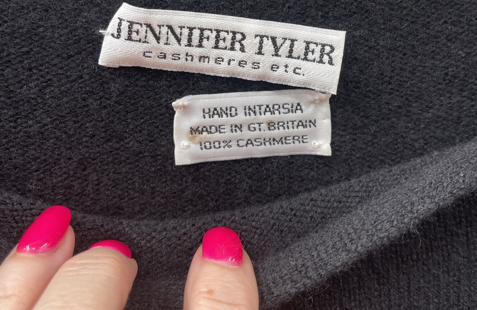 Jennifer Tyler GT. Cashmere Woman's Sweater Large VTG Intarsia Cuff ...