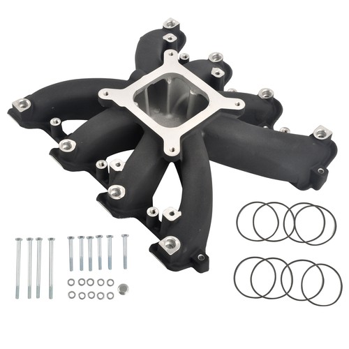 Mid-Rise EFI Aluminum Intake Manifold Single Plane Black for GM LS3 L92 ...