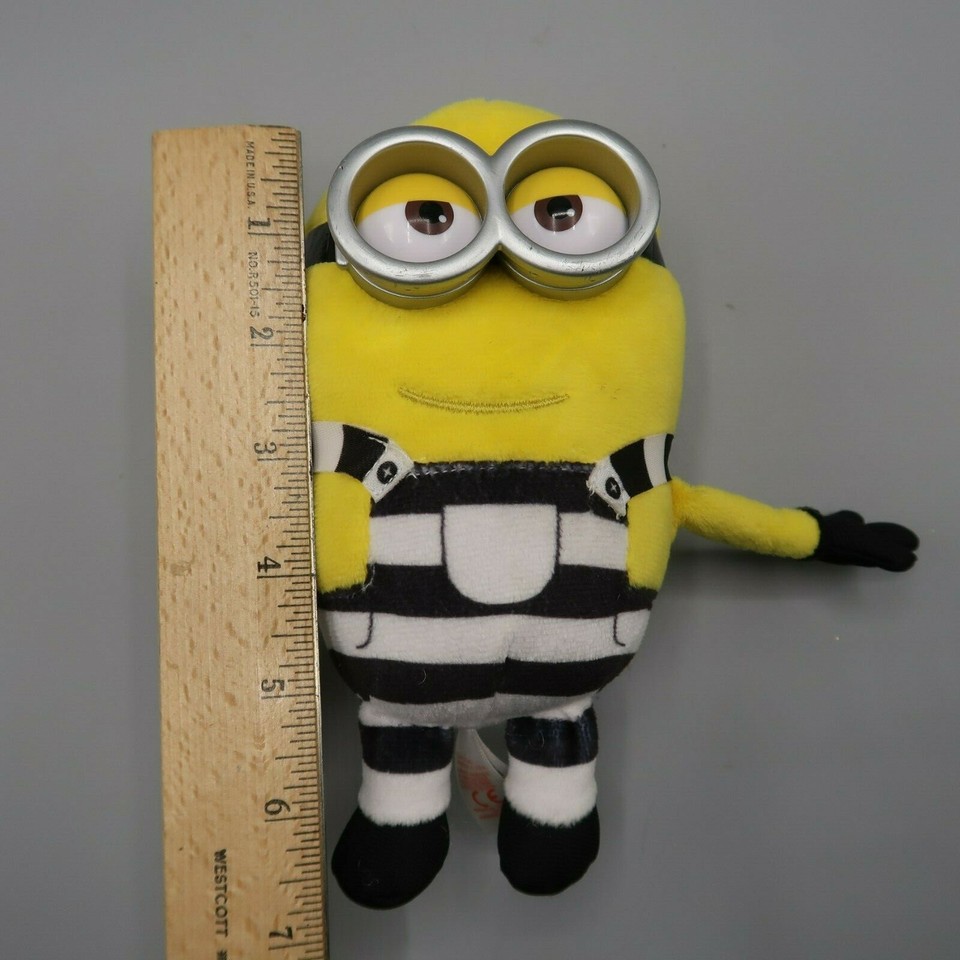 TY Despicable Me Minion Tom 7" Prison Uniform Stuffed Animal Prisoner ...