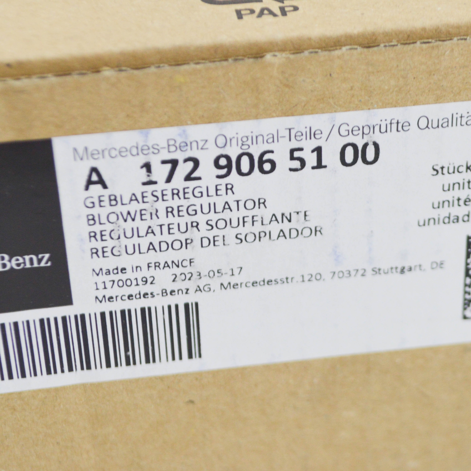 MERCEDES BENZ Heater Blower Regulator A1729065100 SLK SLS 250 CDI D for ...