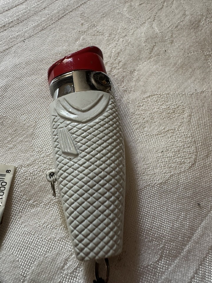 Vintage Flip Top Bass Fishing Lure Lighter Made In Japan Sparks | eBay