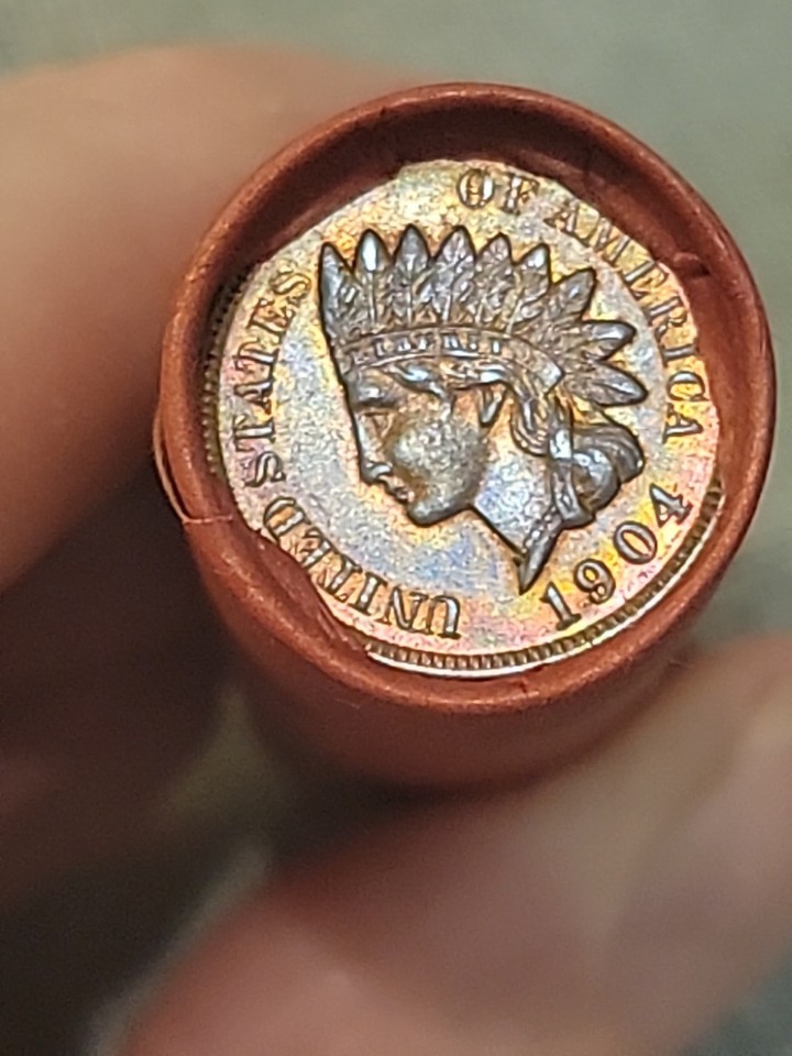 Red Au/Bu 1904 Indian Head &BU 1939 Wheat Cent Ends Of Lincoln Wheat ...