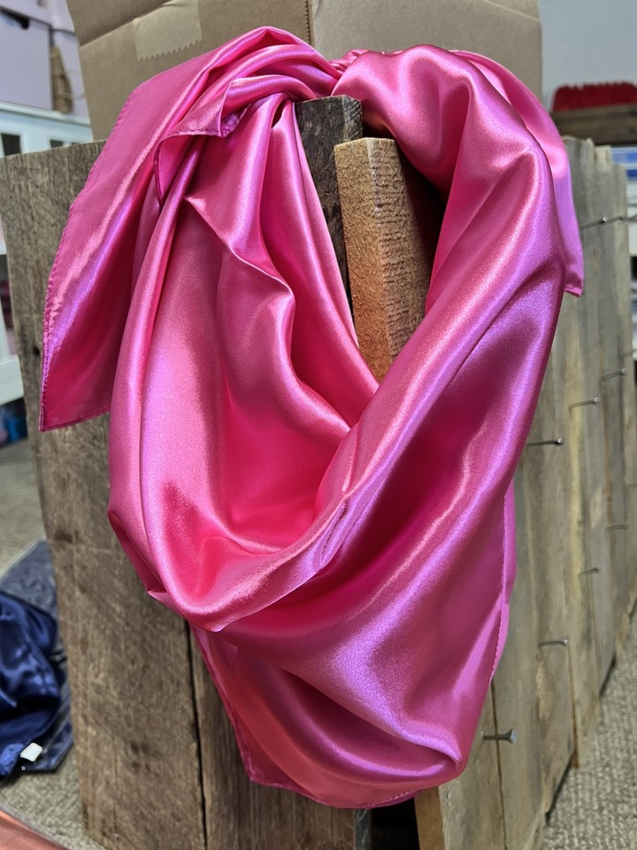 Wild Rag Western Scarves Solid Bright Pink Tough Cowboy Scarf Beautiful ...