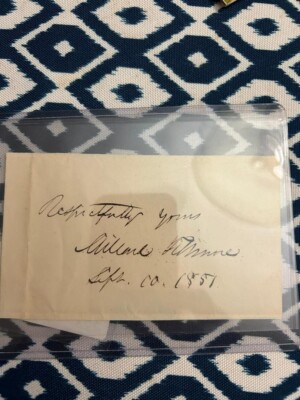 President Millard Fillmore Autograph with Date (SIGNED AS PRESIDENT) | eBay