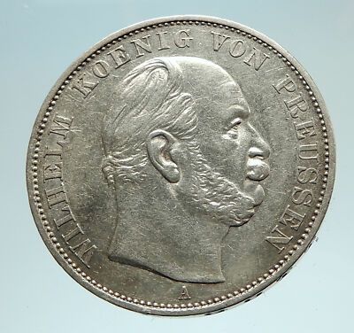 1871 GERMANY GERMAN STATES PRUSSIA WILHELM I Defeated France Silver ...