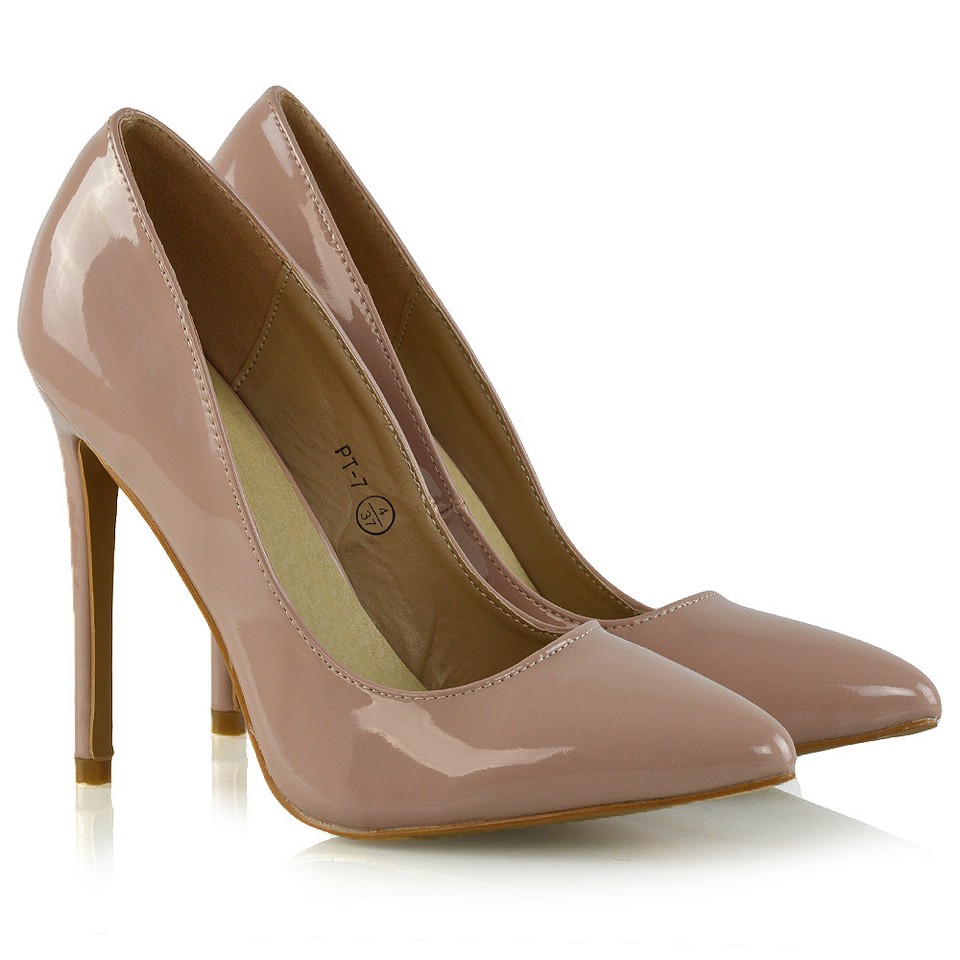 Womens High Heel Stiletto Pointed Ladies Party Clubbing Slip On Court ...