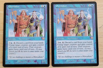 Magic The Gathering - Overtaker x2 (Rare) Mercadian Masques 1999 LP 89/ ...