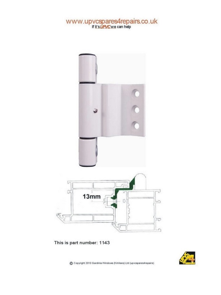 Paddock WEL Pendulum Upvc Euro Door Hinge 13mm Upstand in White | eBay UK