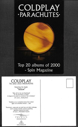 COLDPLAY Vintage 2000 SET OF 2 Cardstock PROMO POSTCARD 4x6 for ...
