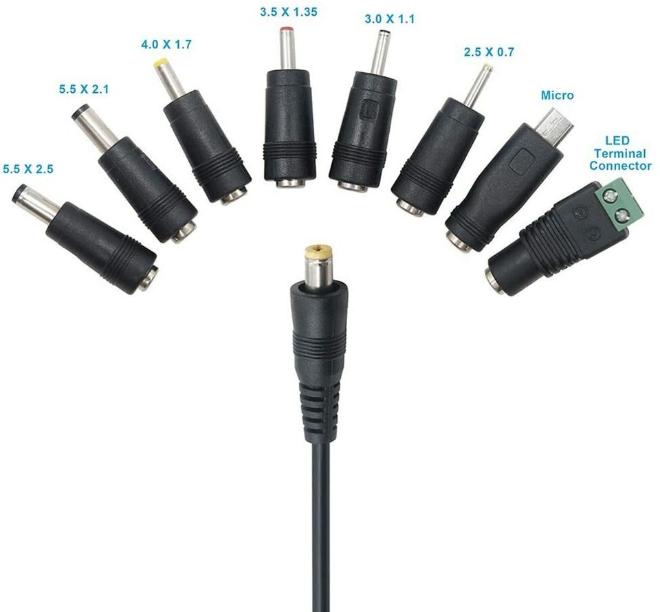 Universal 2.5A 60W 3-24V Adjustable DC Power Supply Adapter Display 9 ...