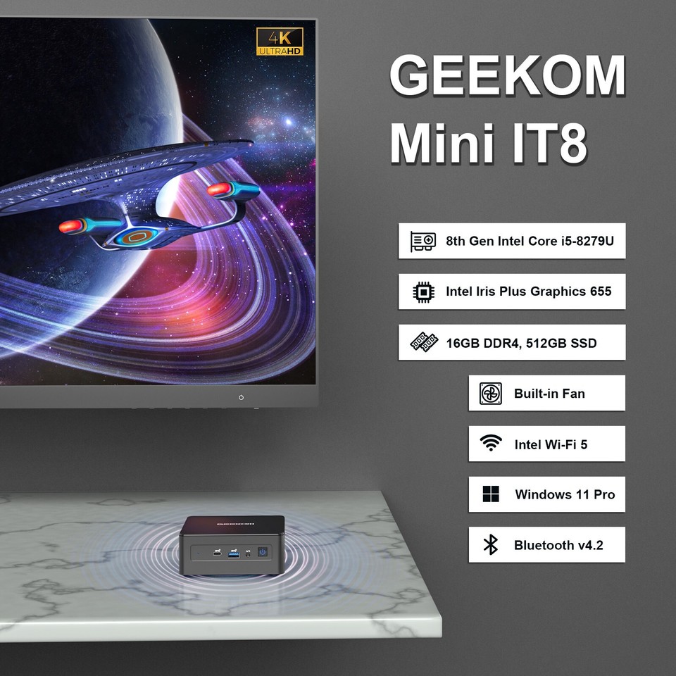 GEEKOM Mini PC, Mini IT8 Intel i5-8279U | eBay