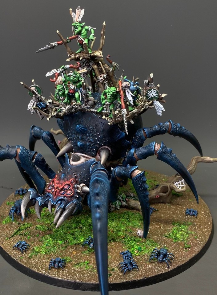 Warhammer AOS pro Painted Arachnarok Spider Gloomspite Gitz Presale | eBay