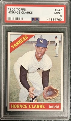 1966 Topps #547 Horace Clarke PSA 9 Low POP Short Print Yankees | eBay