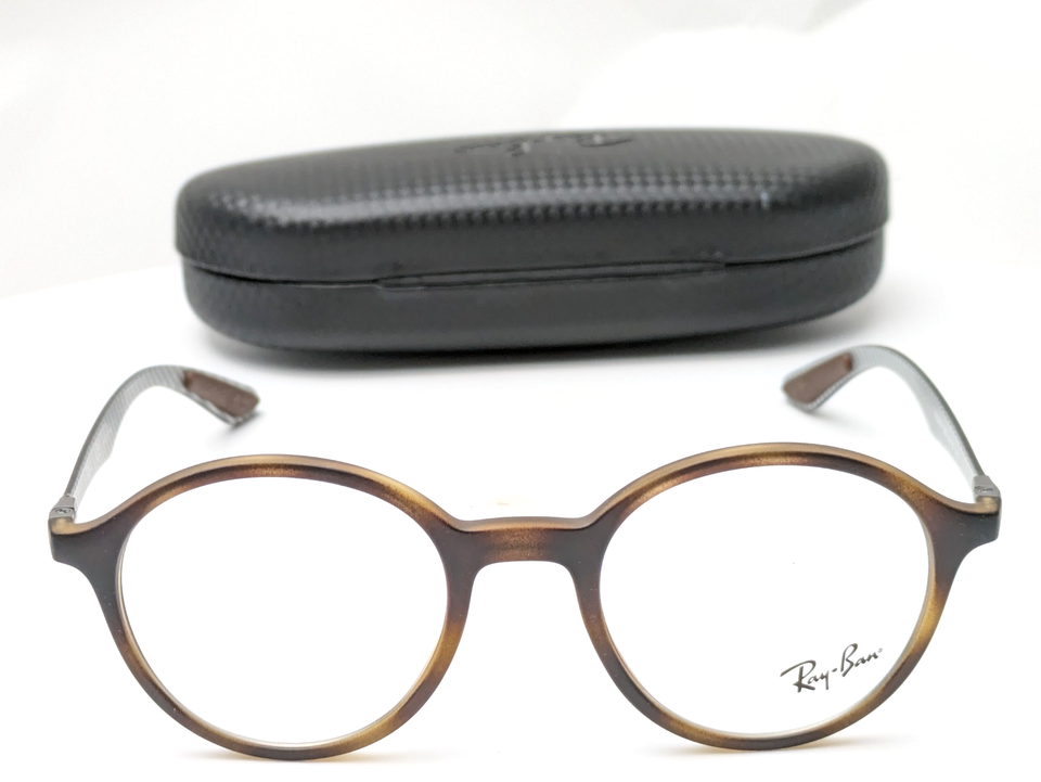 Ray-Ban Tech RB8904 5200 Matte Havana Carbon Fibre Eyeglasses Frames 48 ...