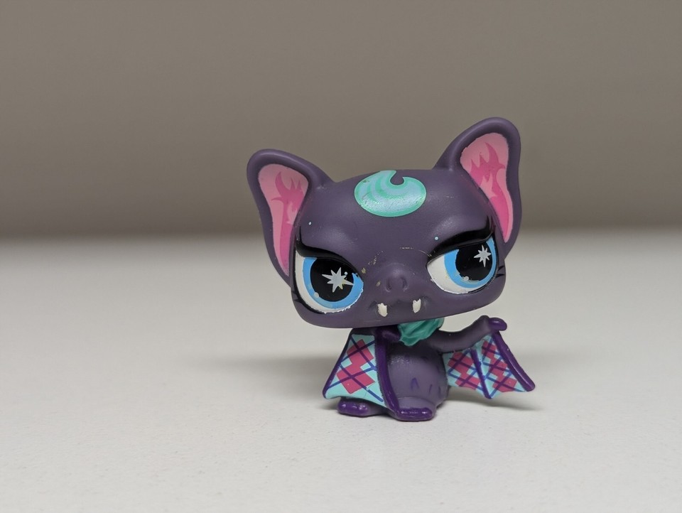 💜Authentic Littlest Pet Shop LPS Bat No# Extreme Punkiest Pet Purple ...