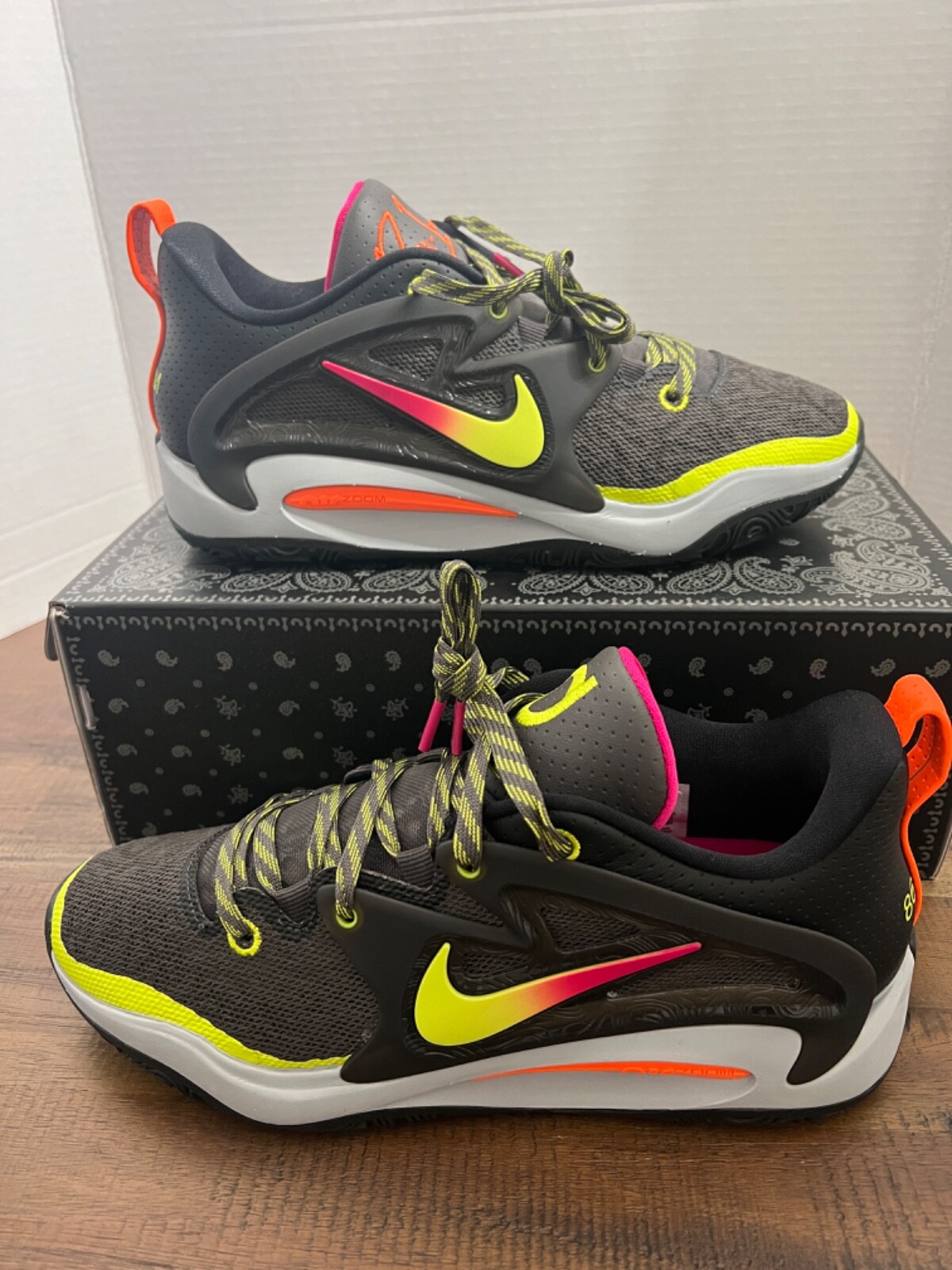 New Nike KD15 SZ 8.5 Producer Pack Boi-1da Orange Baksetball Sneakers ...