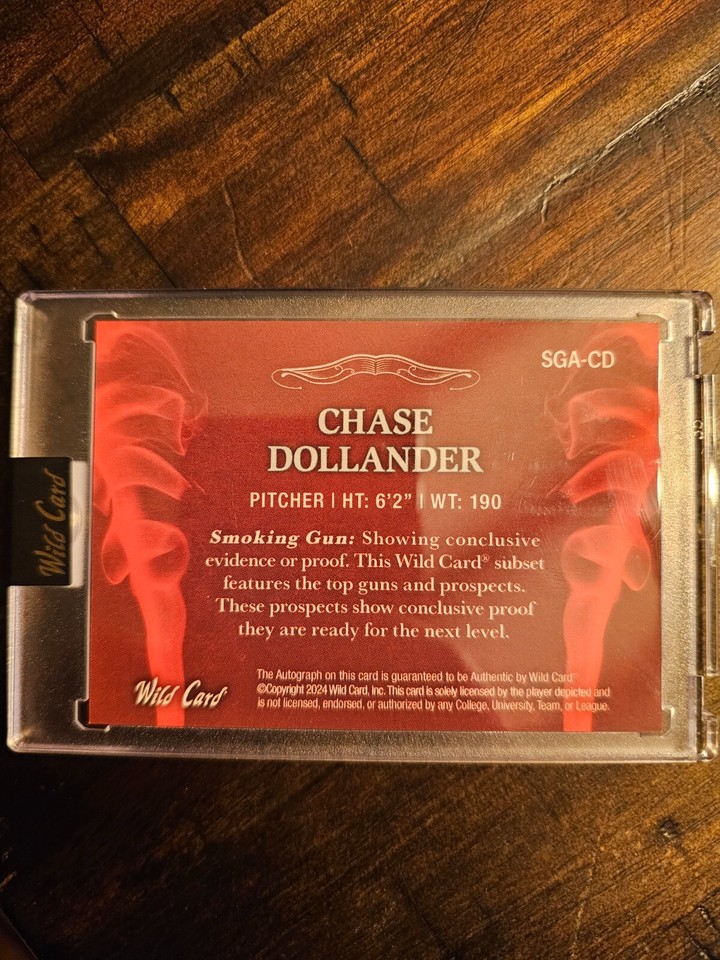 2024 Wild Card Matte Rookies & Prospects Chase Dollander Smoking Guns ...