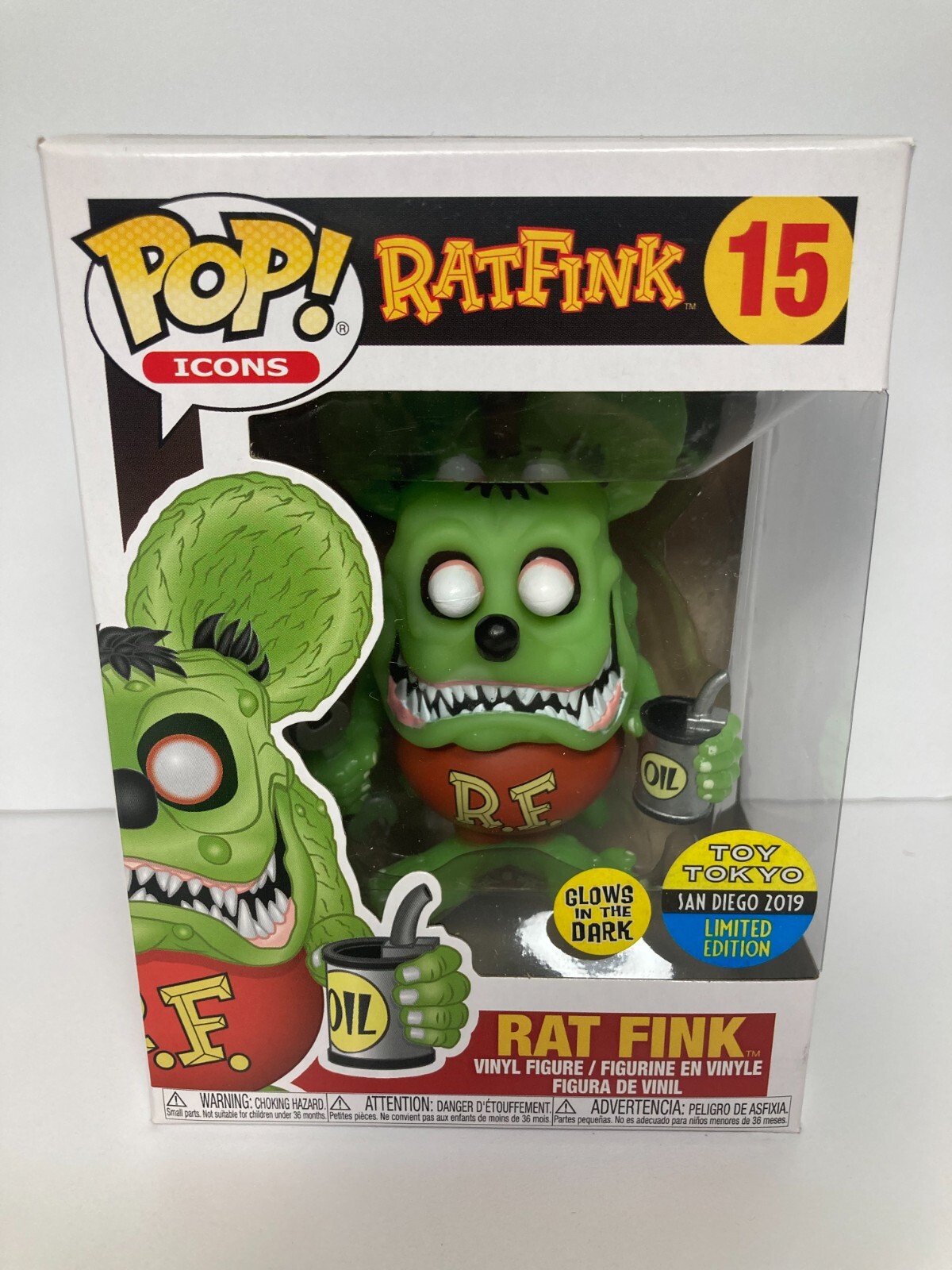 Rat Fink Funko Pop GITD 2019 SDCC Toy Tokyo Glow in The Dark 15 for ...