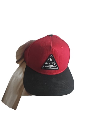NEFF Braving the Elements Red/Black Snapback Hat Cap NWT | eBay